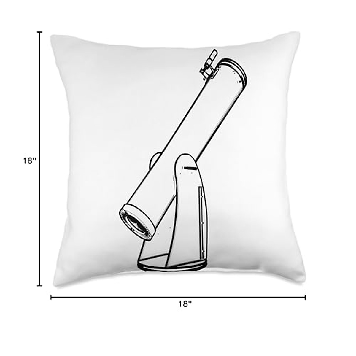 Dobsonian telescope for amateur astronomers Throw Pillow