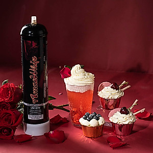 AMAZWHIP 640g, 0.95L Fresh and Pure Rose Fragrance Cream Charger (1 cylinder-rose)