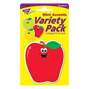 TREND ENTERPRISES, INC. Apples Mini Accents Variety Pack, 36 ct