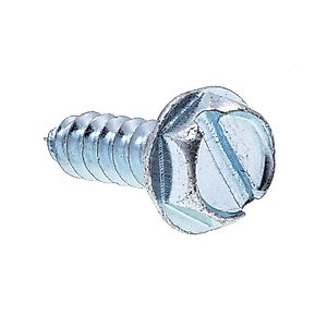 Prime-Line 9025421 Sheet Metal Screw, Self-Tapping, Slotted Hex Washer Head, #10 X 5/8 in, Zinc Plated Steel, Pack of 100