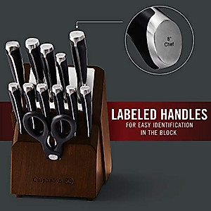 Calphalon Kitchen Knife Set with Self-Sharpening Block, 13-Piece NonStick Knives