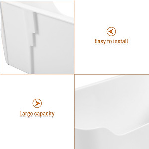 Luxshiny 2pcs Adhesive Mount Cabinet Door Organizer Wall Mounted Bathroom Organizers and Storage Bins Plastic Shower Haning Floating Shelves for Narrow Space