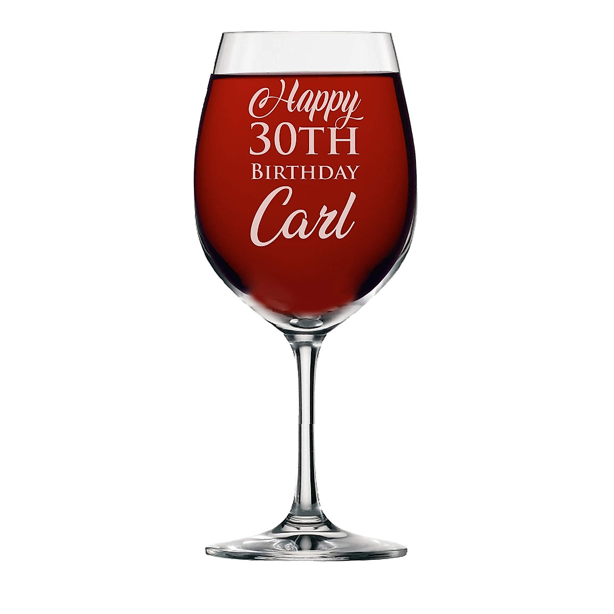 My Personal Memories, Custom Etched Happy 30th 40th 50th 60th Birthday Champagne Flute, Wine, Stemless, Pilsner Beer, Shot Glass (16 oz Wine Glass with Stem)