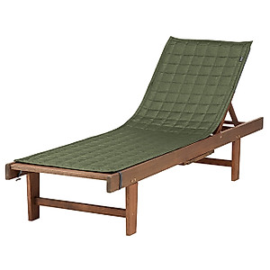 Classic Accessories Montlake Water-Resistant 80 Inch Patio Chaise Lounge Slipcover, Heather Fern, Patio Furniture Covers