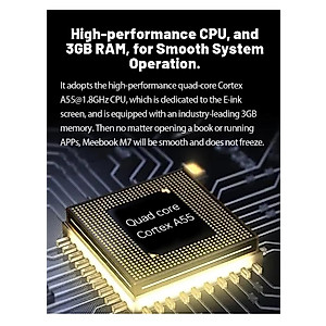 MEEBOOK M7 e-Book Reader, 2023 New 6.8" 300PPI HD E-Ink Screen Ereader, Cold/Warm Light, Android 11, Support Google Play Store,Speaker/OTG/Type C,3GB+32GB