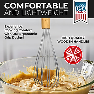 Kaluns Silicone Kitchen Utensils Set, Premium Non Stick Silicone Cooking Utensils Set - 21 Pcs Wooden Handle Silicone Spatula Set 446°F Heat Resistant - Kitchen Gadgets Home Essentials