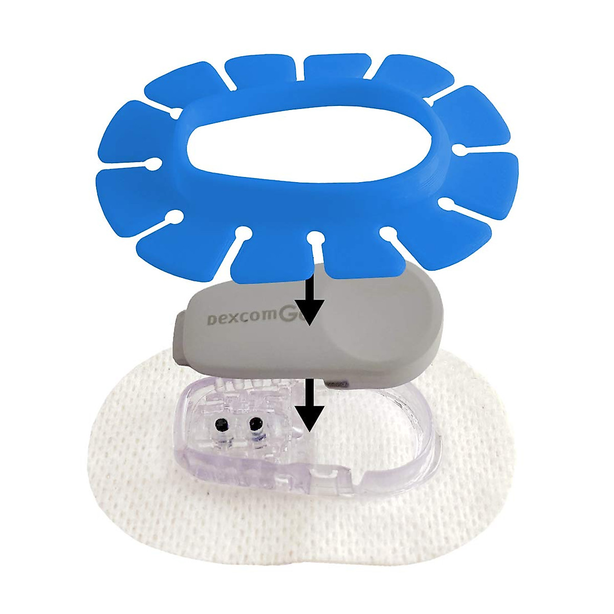 The Blue G6 Shield for Your Dexcom Over Patches Diabetic Accessory | Reusable and Washable | Great Gift for a Diabetic Child or Adult