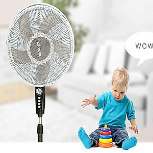 Asekonc 2 Pack Round Electric Fan Guard Dust Cover，Damp-Proof Cover for Pedestal Fan Summer Washable Dustproof Safety Fan Protection