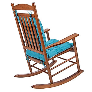 Rocking Chair Cushion Comfortable Tufted Seating Pads Non-Skid Backed Set of Cushion Back and Seat Bottom for Porch Rocker Outdoor Indoor Office Dining Chairs (24"x17" Back, 17"x17" seat, SkyBlue)