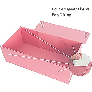 Pink Gift Box 10" x 6" x 3" with Magnetic Closure Lid Gift Box for Presents,Bridesmaid Gifts Box,Cute Box,Birthday Gift box,Luxury for Gift Packaging, Magnetic Gift Box for Wrapping Gifts (Pink)