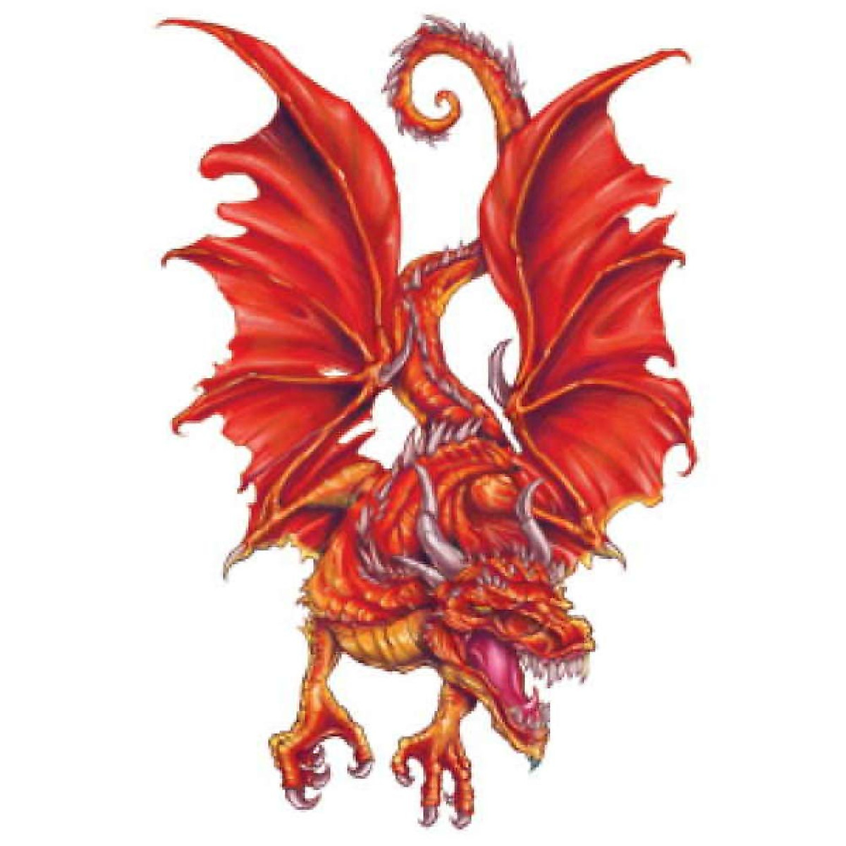 Fantasy Dragons Temporary Tattoos, Set of 10 Colorful Dragon Tattoos