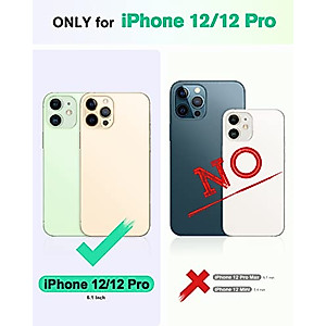 TUCCH Wallet Case for iPhone 12 Pro/iPhone 12 5G, RFID Blocking Card Slot Stand [Shockproof TPU Interior Case] PU Leather Magnetic Protect Flip Cover Compatible with iPhone 12/12 Pro 6.1-inch, Black