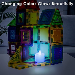 Batlofty 178 PCs Magnet Building Tiles 3D Magnetic Building Blocks for Kids, Toddlers Age 3+, Children's Toy with Car Sets