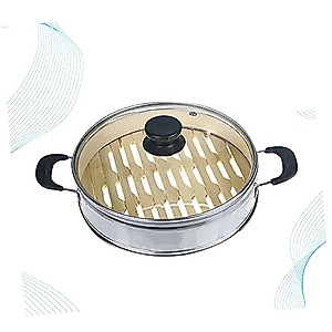 Food Steamer Basket Bamboo buns steamer cookware steamer kitchen steamer semi-steel Steamed Dumplings Cage Stainless Steel Steamer