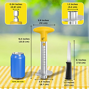 YYP Pineapple Cutter with Knife, [Upgraded, Electric & Manual] Durable Pineapple Corer with Electric Drill Accessory, Stainless Steel Fruit Peeler Knife Pineapple Slicer Core Remover Kitchen Tool
