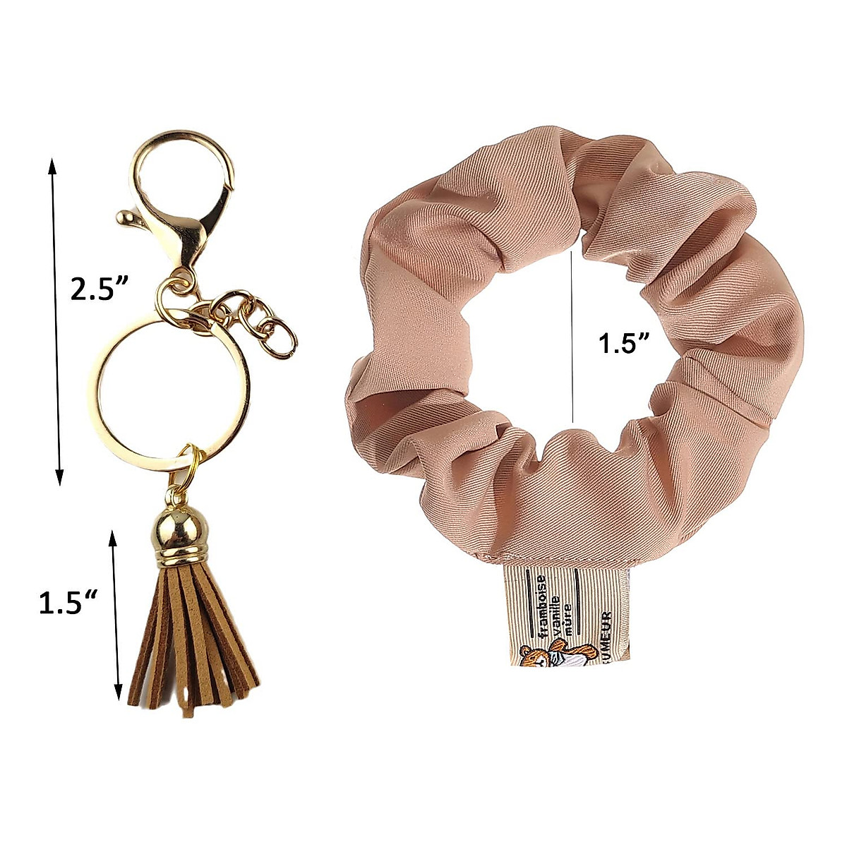 HAEVERAY Scrunchie Wristlet Bracelet Keychain,Soft Stretchable Wristband Wrist Bangle Keyring for Women Girl…