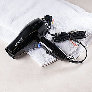 Conair 047BW Black 2 Heat / 2 Speed Hair Dryer - 1600W