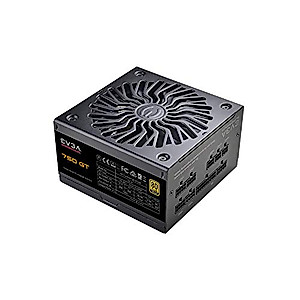 EVGA 750 GT, 80 Plus Gold 750W, Fully Modular, Auto Eco Mode with FDB Fan, 100% Japanese Capacitors, 7 Year Warranty, Includes Power ON Self Tester, Compact 150mm Size, Power Supply 220-GT-0750-Y1