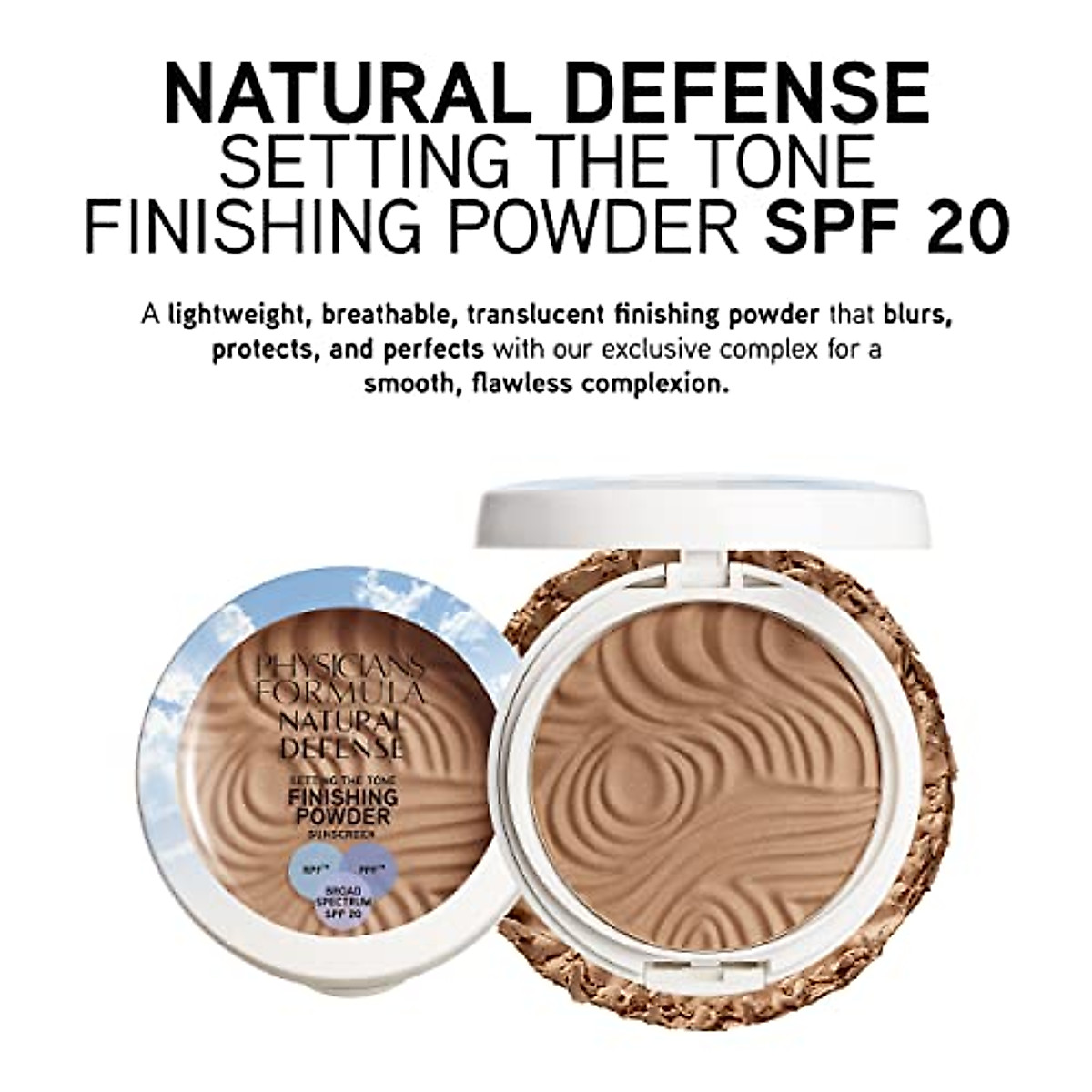 Physicians Formula Natural Defense Setting Powder, Face & Finishing Powder, SPF 20 Fair | Dermatologist Tested, Clinicially Tested