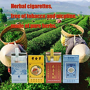 Wild Tea Herbal Cigarettes, Tobacco and Nicotine Free, 4 Packs, 80 Smokes