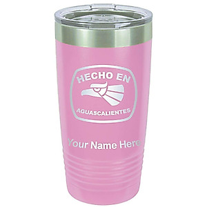 LaserGram 20oz Vacuum Insulated Tumbler Mug, Hecho en Aguascalientes, Personalized Engraving Included (Light Purple)