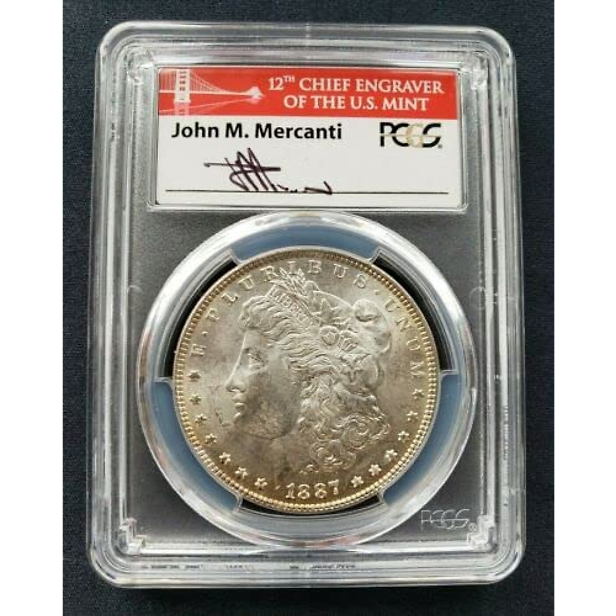 1887-P MS65 Morgan Silver Dollar Graded by PCGS
