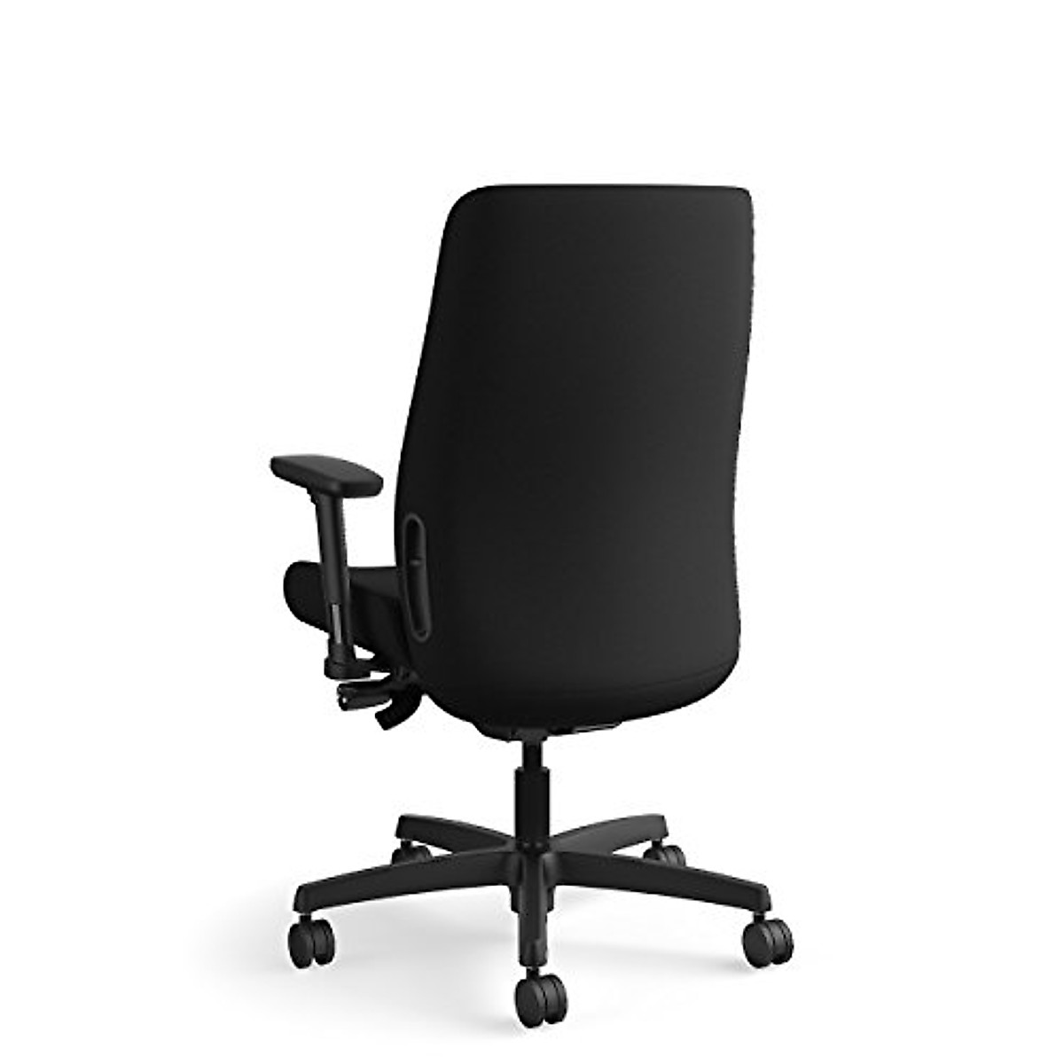 HON Endorse Mid-Back Task Chair- Upholstered Computer Chair for Office Desk, Black (HLWU)