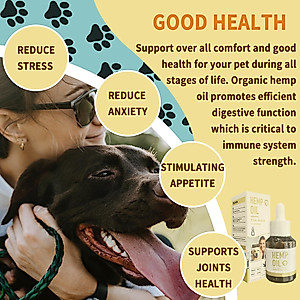 ZOEDUL Hеmp Oil for Dogs - Pets Hemp Calming Drops for Anxiety Sleep Pain Inflammation Arthritis Allergies - Supports Skin Itchy, Joint & Hip Health - Herbal Supplements- Non-GMO