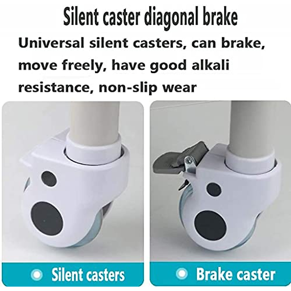 2-Layer Stainless Steel Medical cart, Beauty cart, Musical Instrument cart with Drawers and rotatable Dirt Bucket (Size : Small)