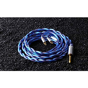 Linsoul Euphrosyne Litz Type 6 5N OCC Silver Plated OCC Cable (2pin-0.78mm, 4.4mm, Blue)