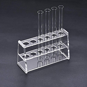 uxcell Acrylic Test Tube Holder Rack 6 Wells for 10ml Centrifuge Tubes Clear 2Pcs