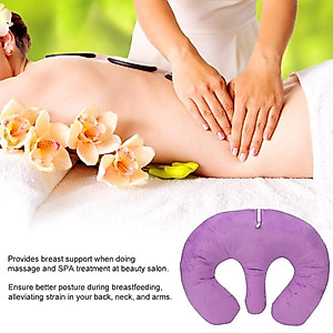 Soft Chest Pillow, Beauty Salon Breast Support Pillow Wrinkles Prevention Professional SPA Massage Chest Pillow Pad Cushion for Beauty Salon Relax(Purple)