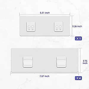 Vmiya 5 Pack Shower Caddy Adhesive Replacement Shower Adhesive Strips Shower Caddy Shelf