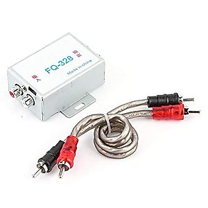 Qiilu Audio Systems Ground Loop Isolator, 12V Car Stereo Noise Filter High Performance for Amplifier Speaker