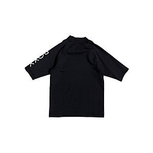 Roxy Girls Whole Hearted - Short Sleeve UPF 50 Rashguard - Girls 2-7 - 5 - Black Anthracite 5