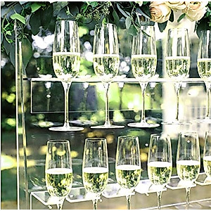 WANLIAN Wine Glass Holder(Pack of 2), Wall Mounted Acrylic Wine Glass Holder, Wine Glass Holder for Reception Party, Party Wine Glass Holder, Kitchen Tableware Storage Rack(Transparent)