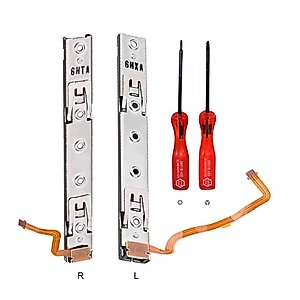 Rinbers Left Right Slide Rail Slider Bracket with Sensor Flex Cable Replacement for Nintendo Switch NS 2017 Console HAC-001 Slide Bar