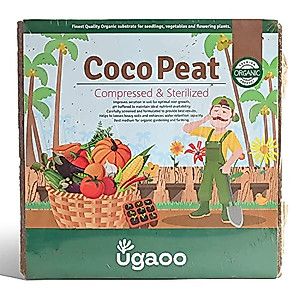 Cocopeat Brick 5 Kg Block for Gardening & Plants, Expands into Coco Peat Powder