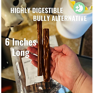 DOGCHEWZ Rawhide Free Bully Stick Dog Chew Treats 6" (24 Count) - Chicken Flavored Dog Chew Bone - Suitable for Small and Medium Dogs