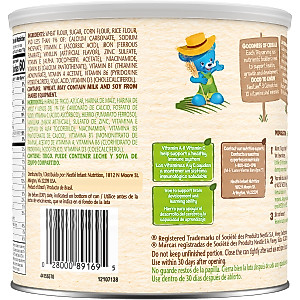Nestle Nestum Junior Cereal, 3 Cereals - Wheat, Corn & Rice, Made for Toddlers 12 Months, 14.1 OZ Canister (Pack of 3)