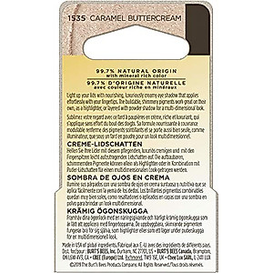 Burt's Bees Color Nurture Cream Eye Shadow With Buildable Color To Achieve Desired Intensity, Caramel Buttercream 0.25 Ounce