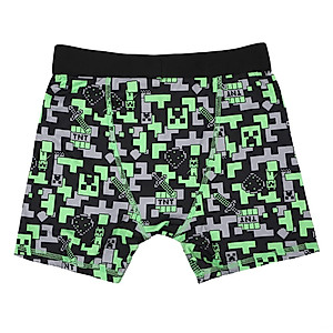 Minecraft Building Video Game 5pk Boys Boxer Briefs Set- Size 4 Black