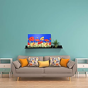 InPlace Shelving 47.24" W x 4.5" D x 3.5" H Black Picture Ledge Shelf 9602060E