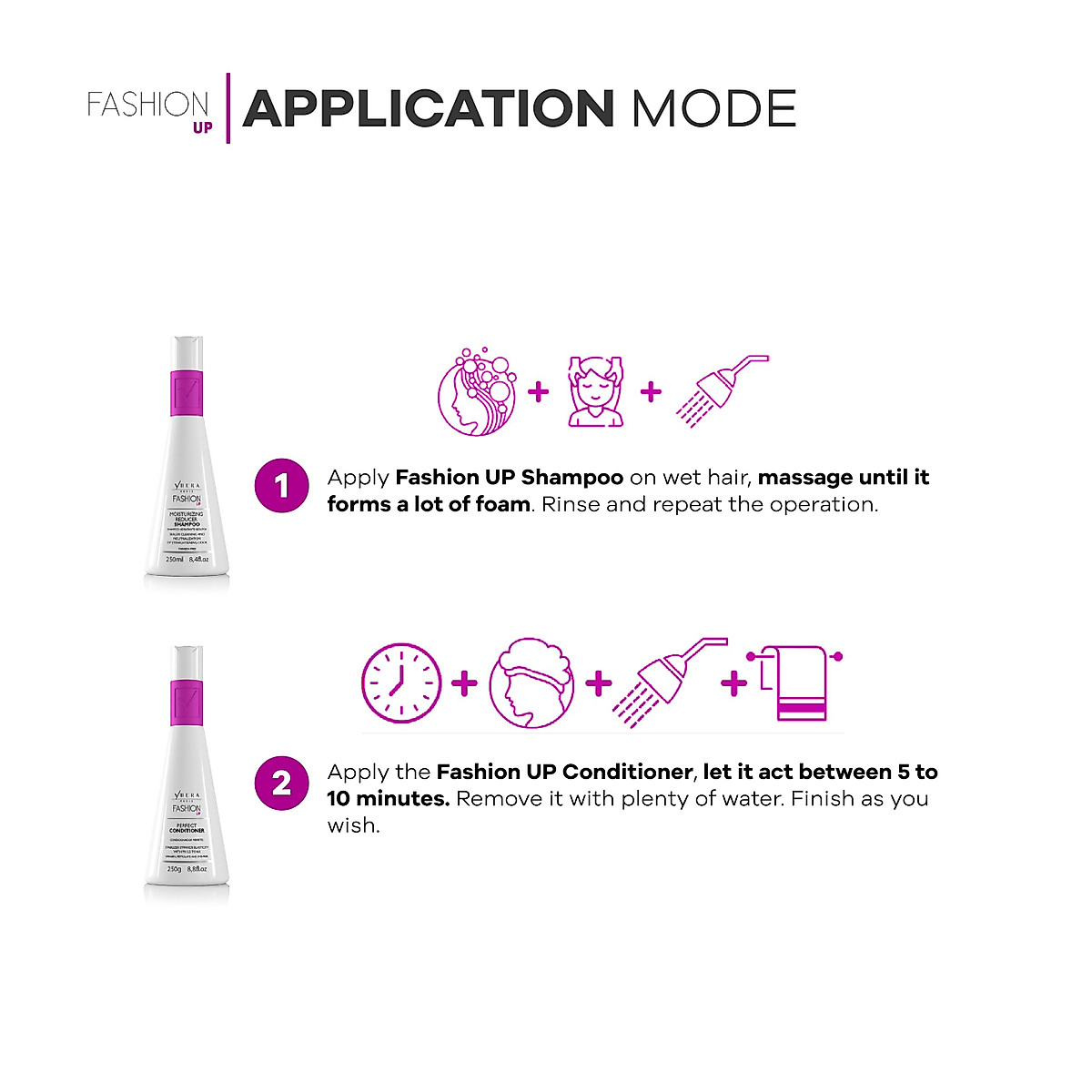 YBERA PARIS Fashion UP Home Care System | Ideal for Extremely Dry Hairs | Extreme Shining Hair | Color Safe | Enhanced with Oil Grape Seed and Murumurú | Set of 2