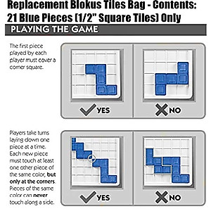 Blokus Game Replacement Parts ~ 21 BLUE PIECES