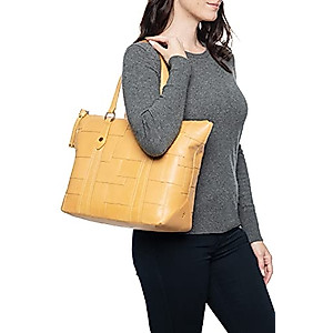 Frye Melissa Patchwork Zip Shopper, Yellow