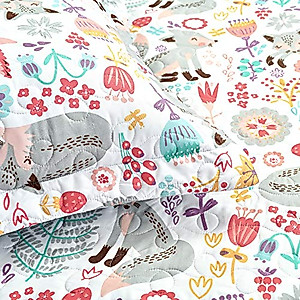 Lush Decor Pixie Fox 6 Piece Daybed Cover Set, Gray & Pink, 39"x75"