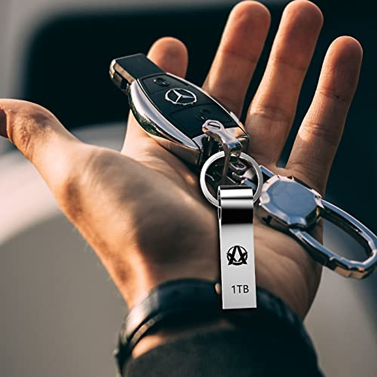 USB Flash Drives 1TB, Ahinsoa Portable 1000GB Thumb Drive- High Speed USB Drive Memory Stick Ultra Large Data USB Stick Storage, Waterproof Jump Drive Pen Flashdrive with Keychain