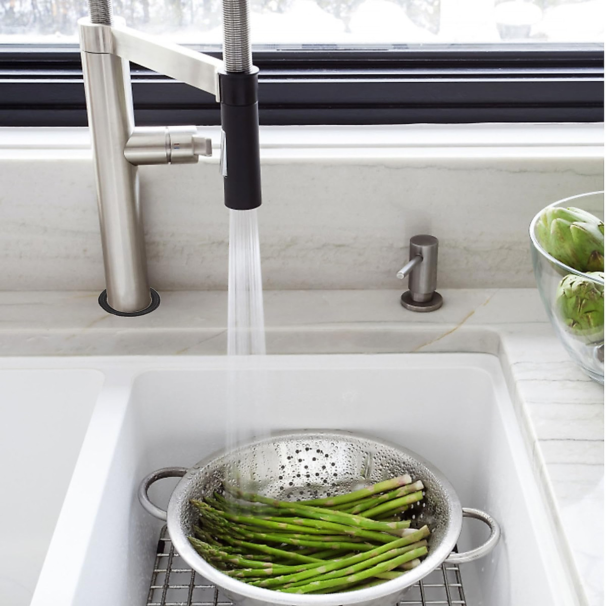 DOITOOL Faucet Fixing Bracket 1 Set Faucet Mounting Nut and Washer Faucet Lock Nut Faucet Mounting Kit Stainless Steel Kitchen Faucet Fastener Accessories for Kitchen Tap Sink Replacement Repair