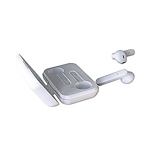 Coby True Wireless Earbuds, Bluetooth 5.0 Headphones with Autopairing, 22H Playtime, Wireless Charging Case, IPX6 Water Resistance, and Noise-Canceling Mics for iPhones and Android Phone (White)